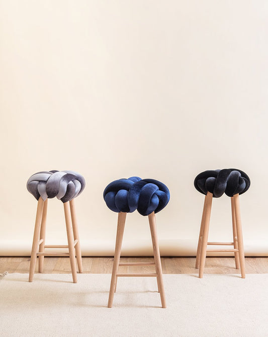 Velvet Knot Bar Stool